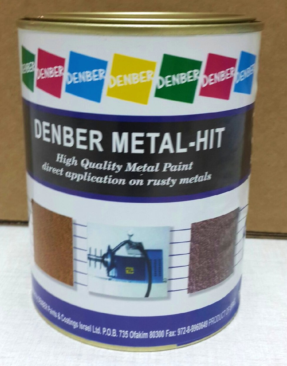 Denber Metal Hit colours hammer or rough effect. Denber paints