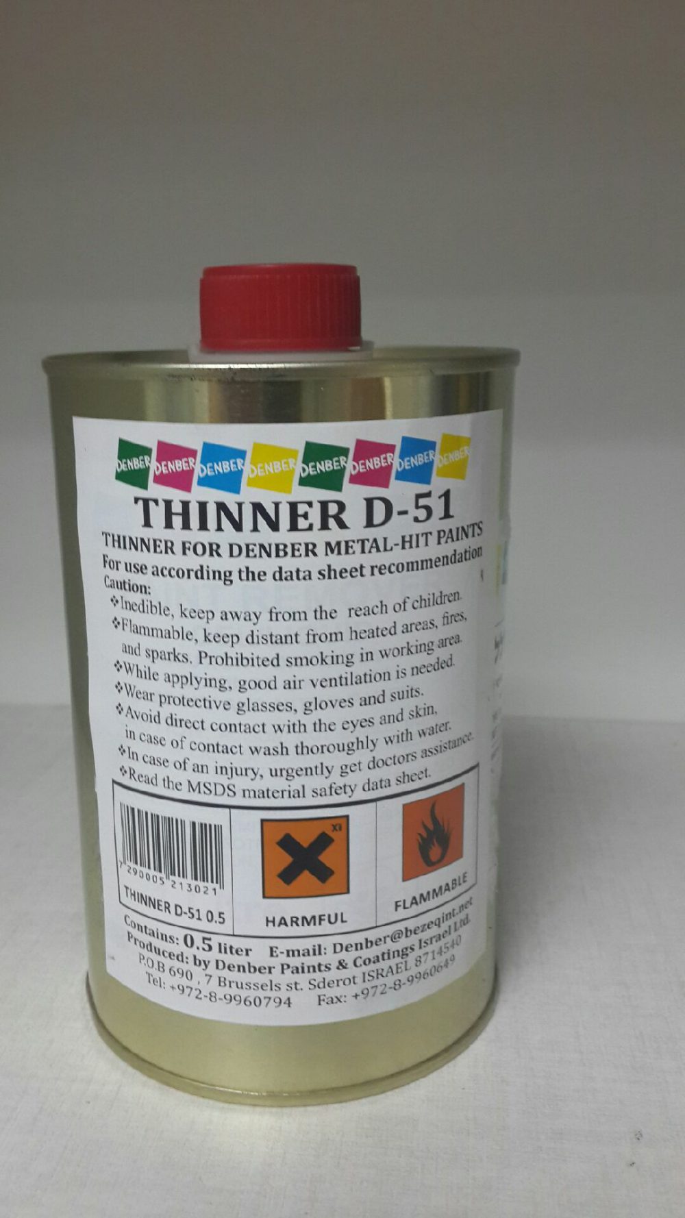 THINNER D-51 for metal-hit paints - DENBER PAINTS & COATING ISRAEL LTD.